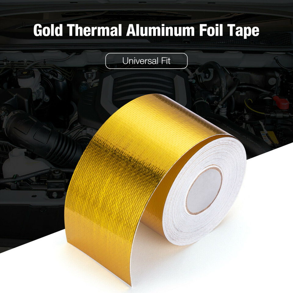 Adhesive Exhaust Header Turbo Manfold Pipe Aluminum Heat Shield Wrap ...