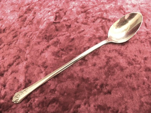 DAMASK ROSE Iced Tea / Parfait Spoon Oneida Heirloom Stainless CUBE USA ...