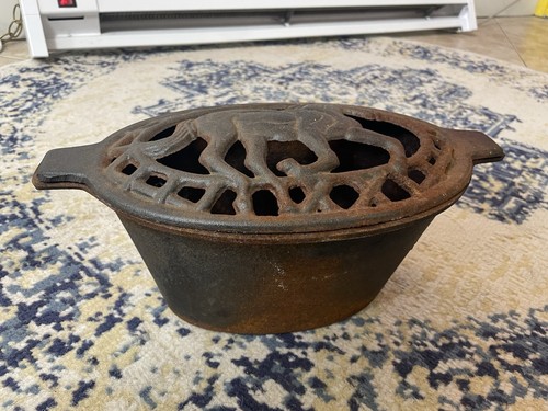 Cast Iron Wood Stove Steamer Humidifier Decorative Horse Pattern. | eBay