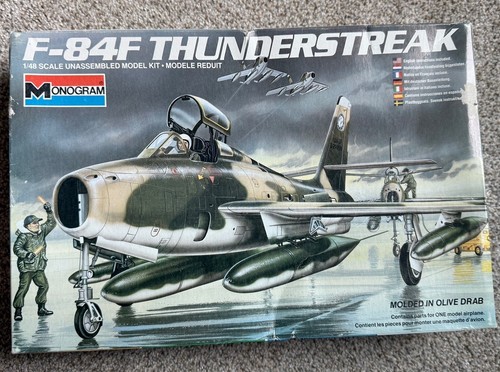 Monogram 1/48 F-84F Thunderstreak Model Kit #5432 USAF Jet Fighter ...