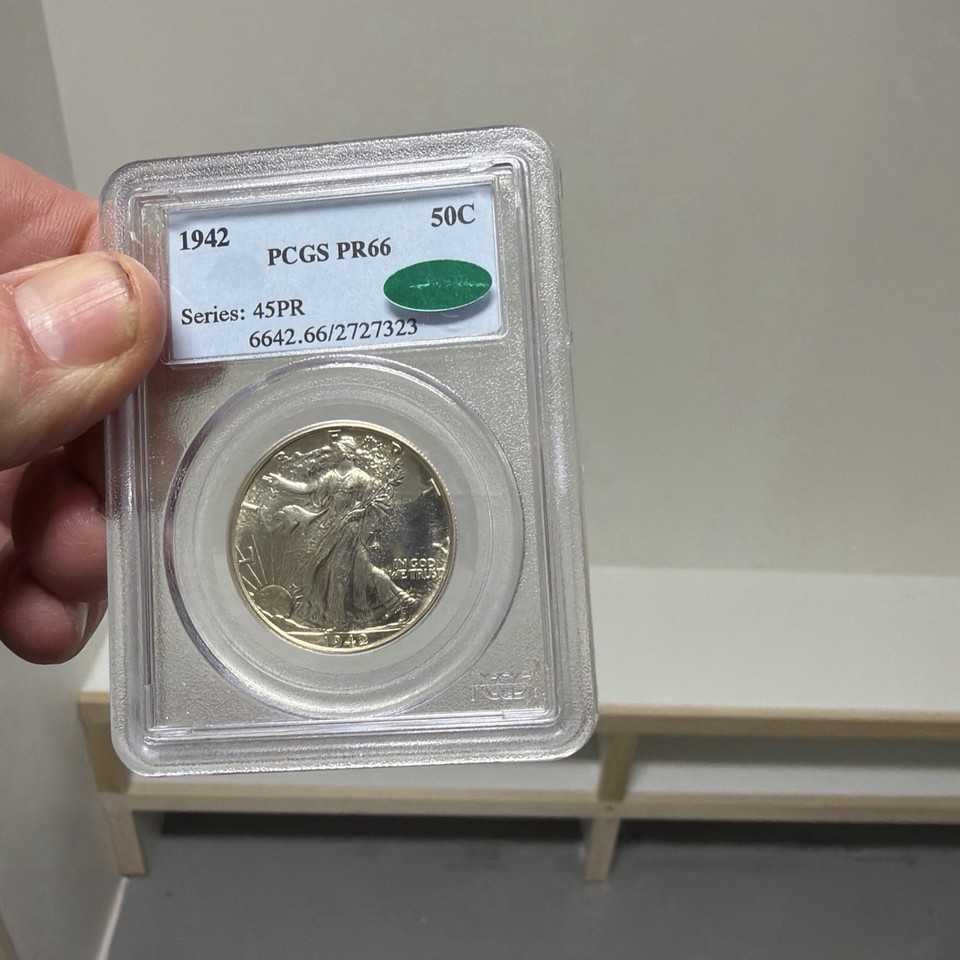 1942 PCGS PR-66 & CAC Sticker Proof Walking Liberty Half - Very Nice🔥 ...