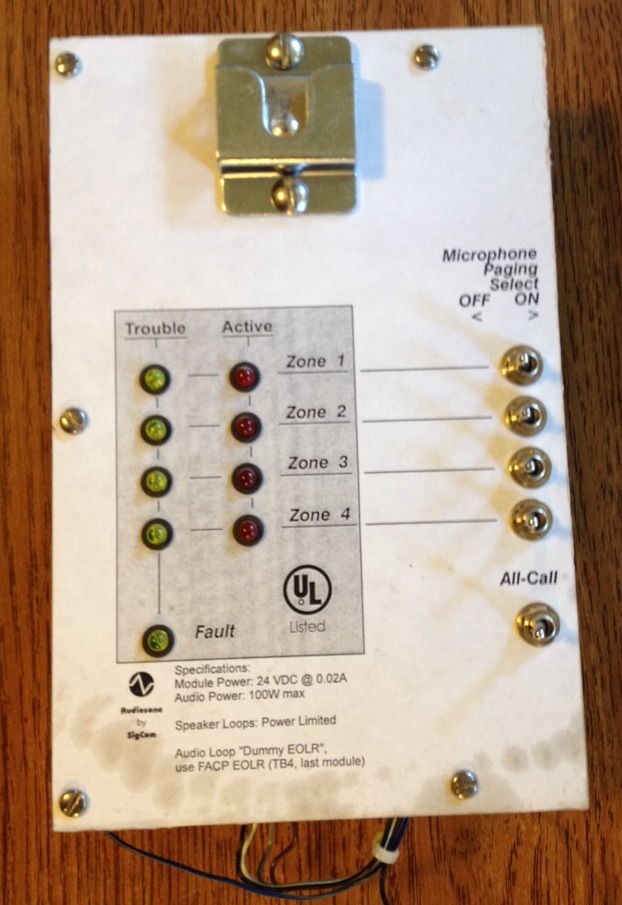AUDIOSONE AU-386 AUDIO ZONE SPLITTER BOARD Silent Knight SKE300 FIRE ...