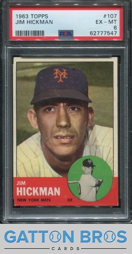 1963 Topps #107 Jim Hickman PSA 6 EX-MT | eBay