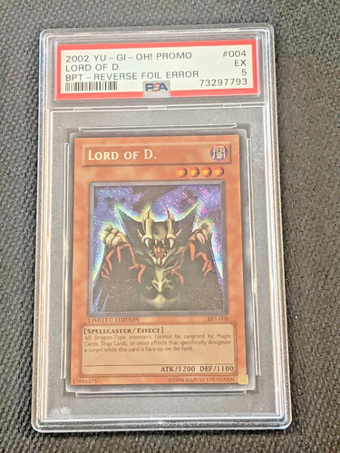 2002 Yu-Gi-Oh! Promo Lord Of D Reverse Foil Error BPT 004 PSA 5 Rare | eBay