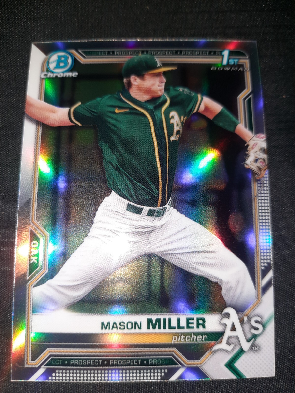 2021 Bowman Draft Mason Miller 1st Bowman Chrome Refractor Oakland ...
