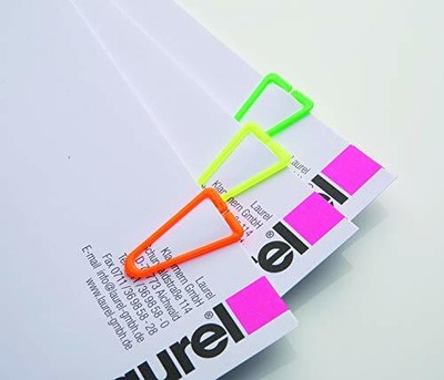 Laurel Paperclips Plastic Non-magnetising 25mm Assorted Colours Ref ...