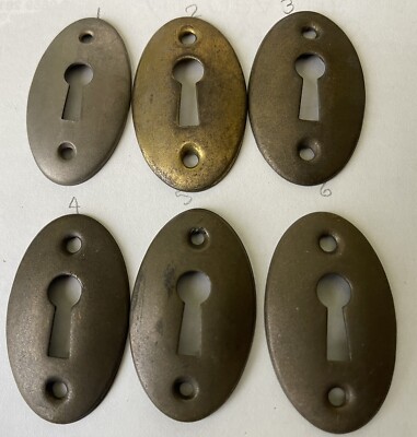 Escutcheons & Key Hole Covers - Vintage Brass Escutcheons