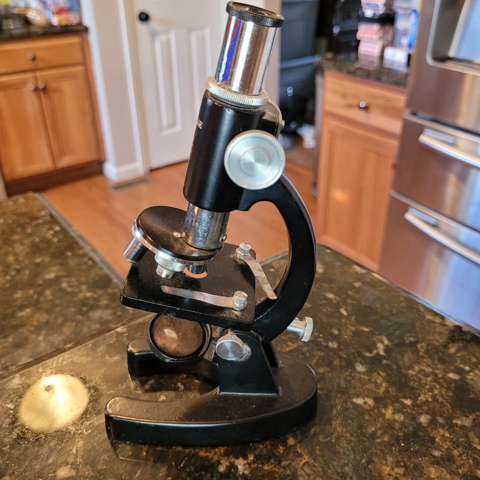 Vintage Adams 100-500mm Microscope With 5 Slides & Storage Box | eBay