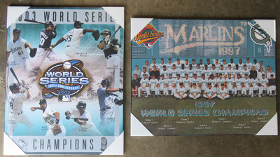 Pair of Florida Marlins World Series Championship Picture Plaques 2003 ...