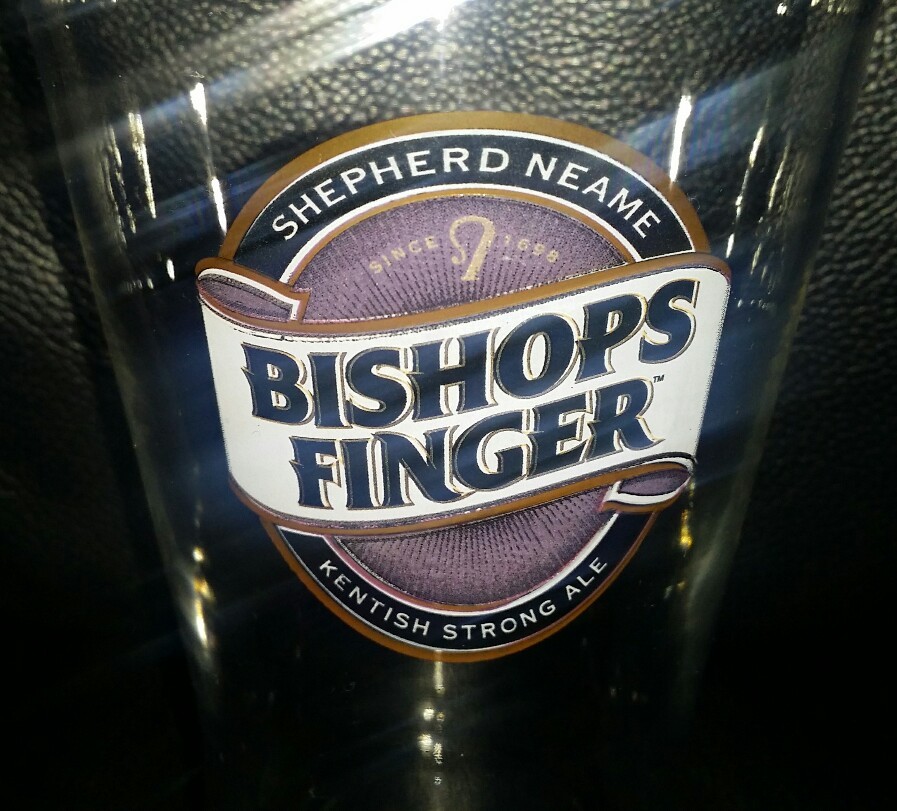 RARE COLLECTABLE BISHOPS FINGER KENTISH STRONG ALE 570ML BEER GLASS ...