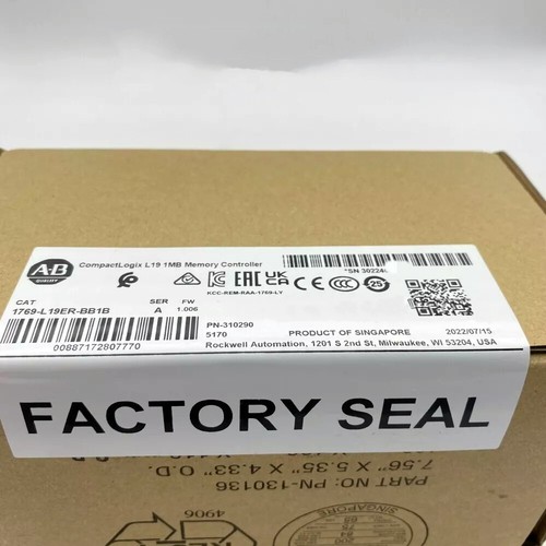 NEW Allen Bradley 1769-L19ER-BB1B SER A CompactLogix 1MB Memory ...