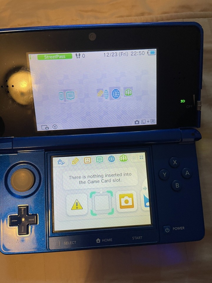 Nintendo 3DS Luigi's Mansion: Dark Moon Cobalt Blue Handheld System ...