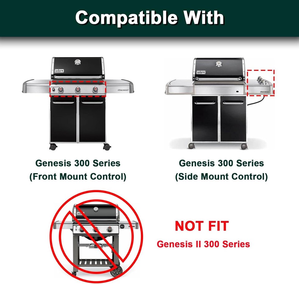 7524 Grill Grates Replace Parts for Weber Genesis 300 Series E/S 310/ ...