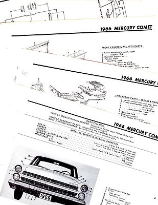 1966 MERCURY COMET CYCLONE CALIENTE MOTOR'S ORIGINAL BODY PARTS ...