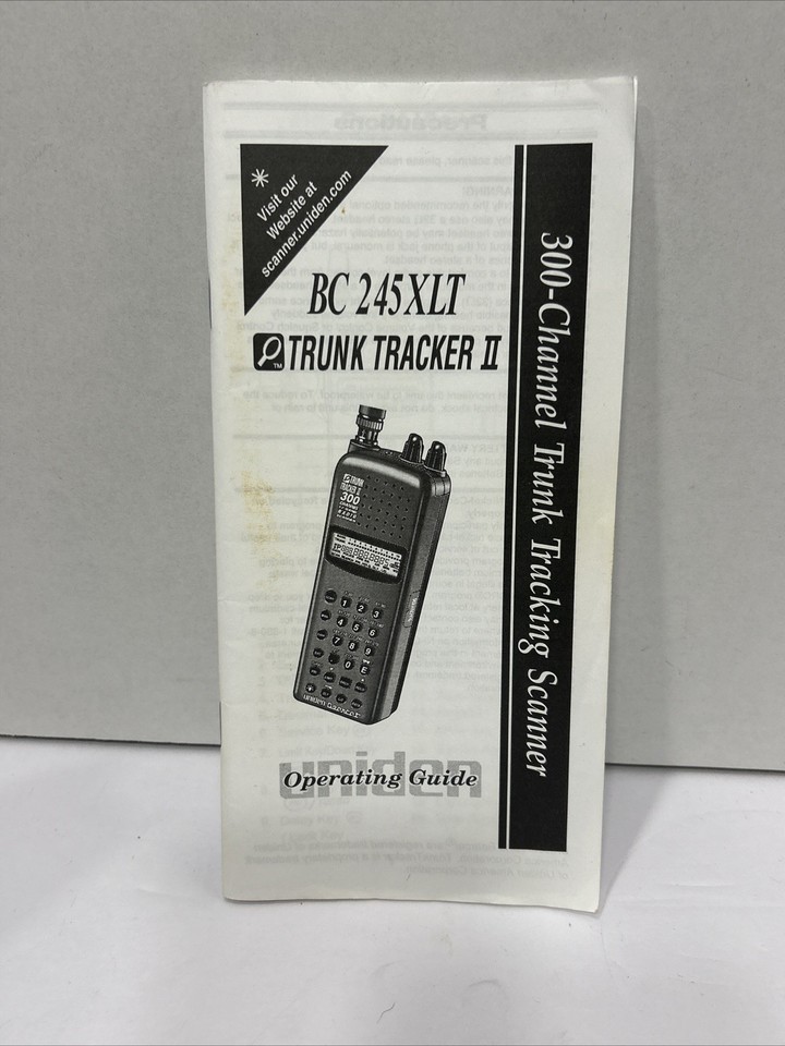 Uniden BC245XLT TrunkTracker II Bearcat Handheld 300 Channel Scanner | eBay