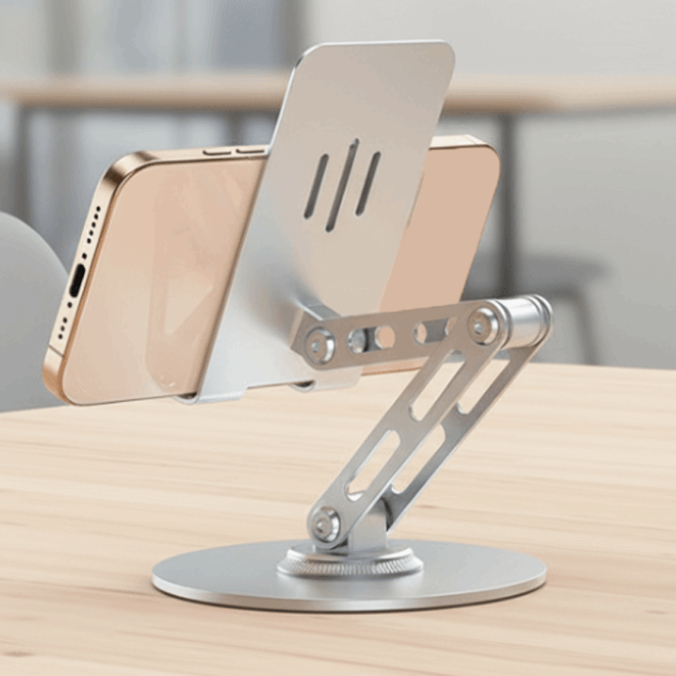 Folding Adjustable Phone Holder Metal Table Cell Phone Stand Mobile ...