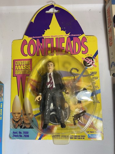 SNL Coneheads Wayne’s World VHS Playmates Action Figure Agent Seedling ...