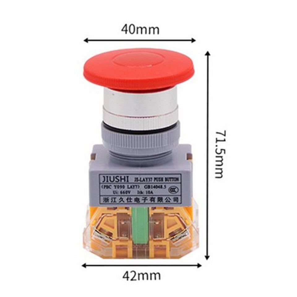 1pc Emergency Stop Mushroom Head Push Button Box Switch Red | eBay UK