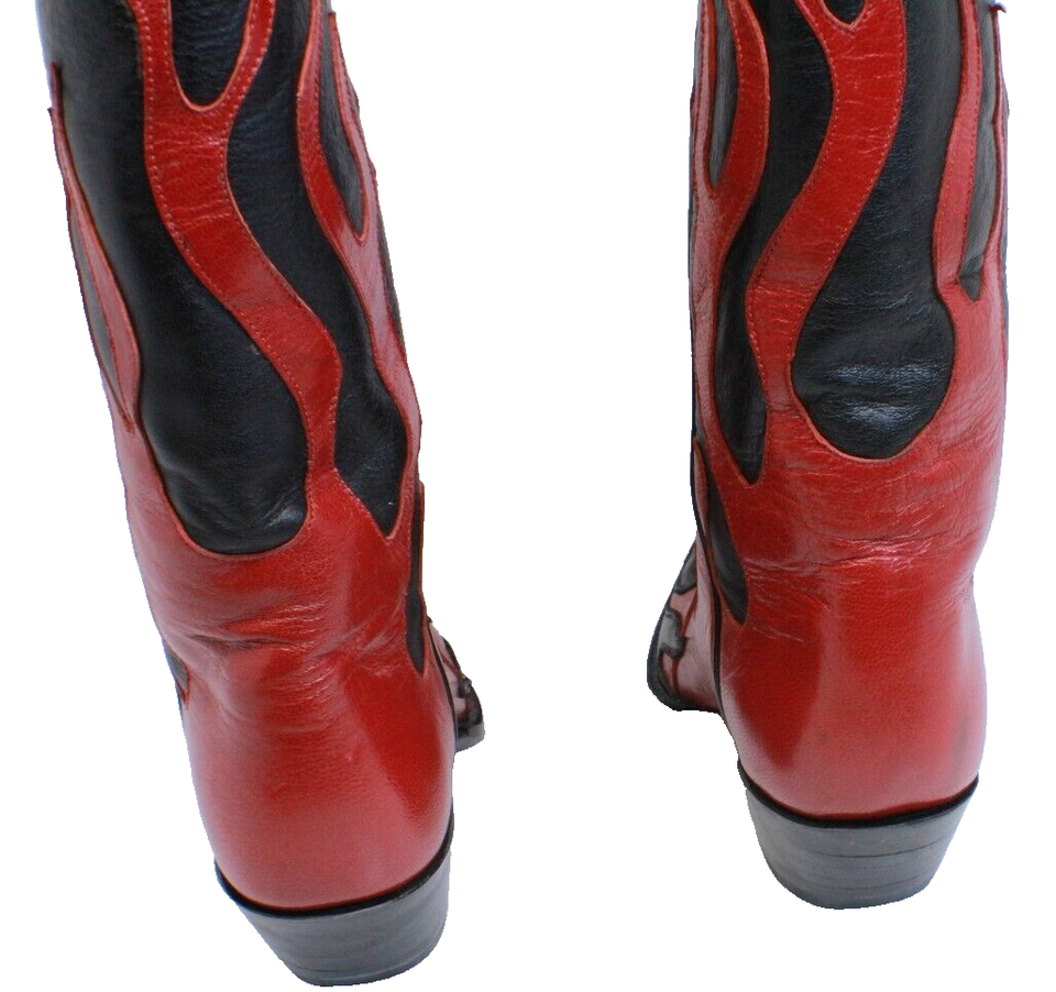 🔥 CABOOTS 1# OF A KIND FULL TOOLED RARE EXOTIC WESTERN BOOT 8 D X TOE ...