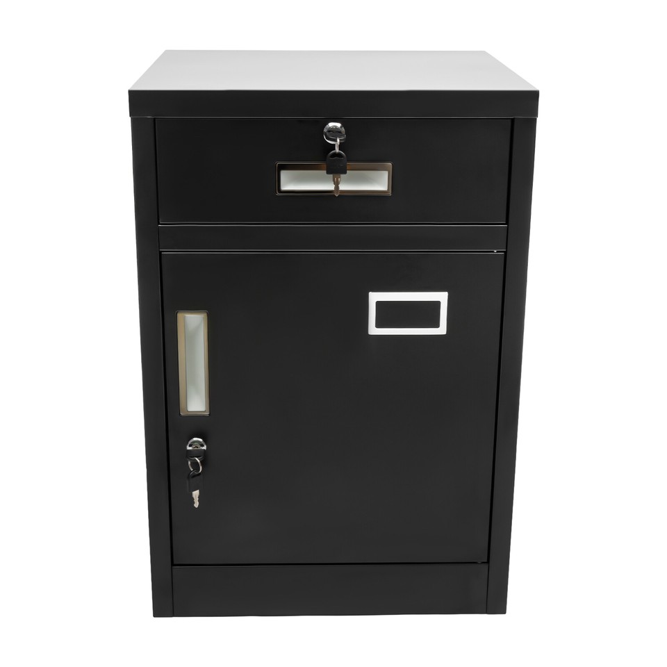 1 Drawer Filing Cabinet w/Lock for Office Metal Vertical File Storage ...