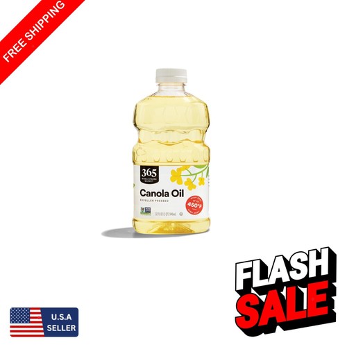 Whole Foods Canola Oil 32 Fl Oz - , Neutral Taste for Versatile Cooking ...