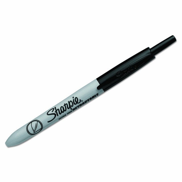 X2 Sharpie Retractable Permanent Markers Ultra Fine Point Black 12 ...