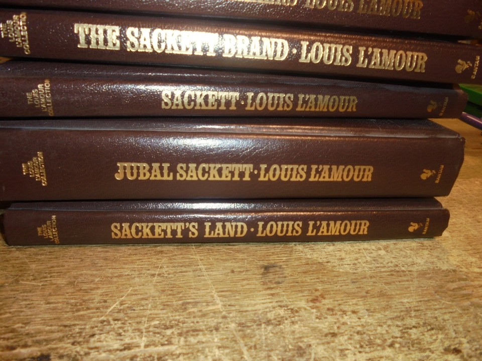 Louis L'Amour Collection Sacketts Series 8 Book Lot Leatherette Bantam ...