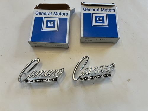 Nos gm Pair Of 1968-69 Camaro Z/28 Copo Header Or Trunk Deck Emblems gm ...