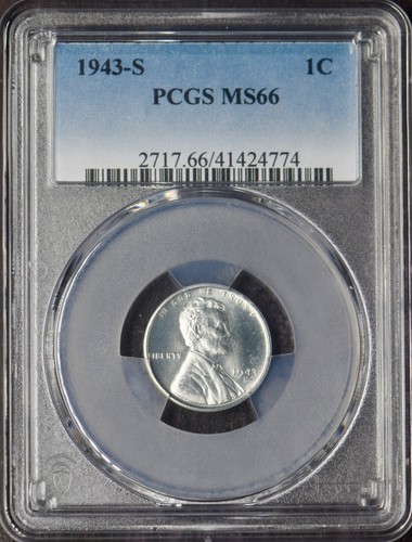 1943-S Lincoln Steel Wheat Cent - PCGS MS66 - COINGIANTS | eBay