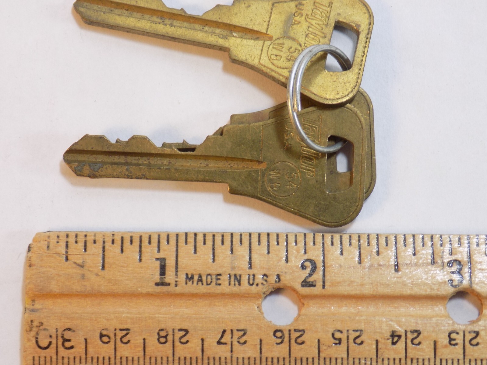 LOT OF 3 VINTAGE BRASS TAYLOR LOCK KEYS FITS WR3 1054WB | eBay