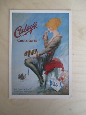 REPRO COLOUR POSTCARD ," CALEY'S CHOCOLATES " A.J. CALEY & SON LTD ...