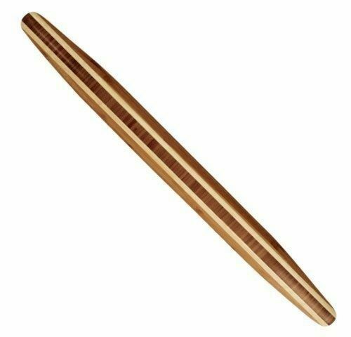 Totally Bamboo Large French Style Tapered Rolling Pin Inlay of Contra ...