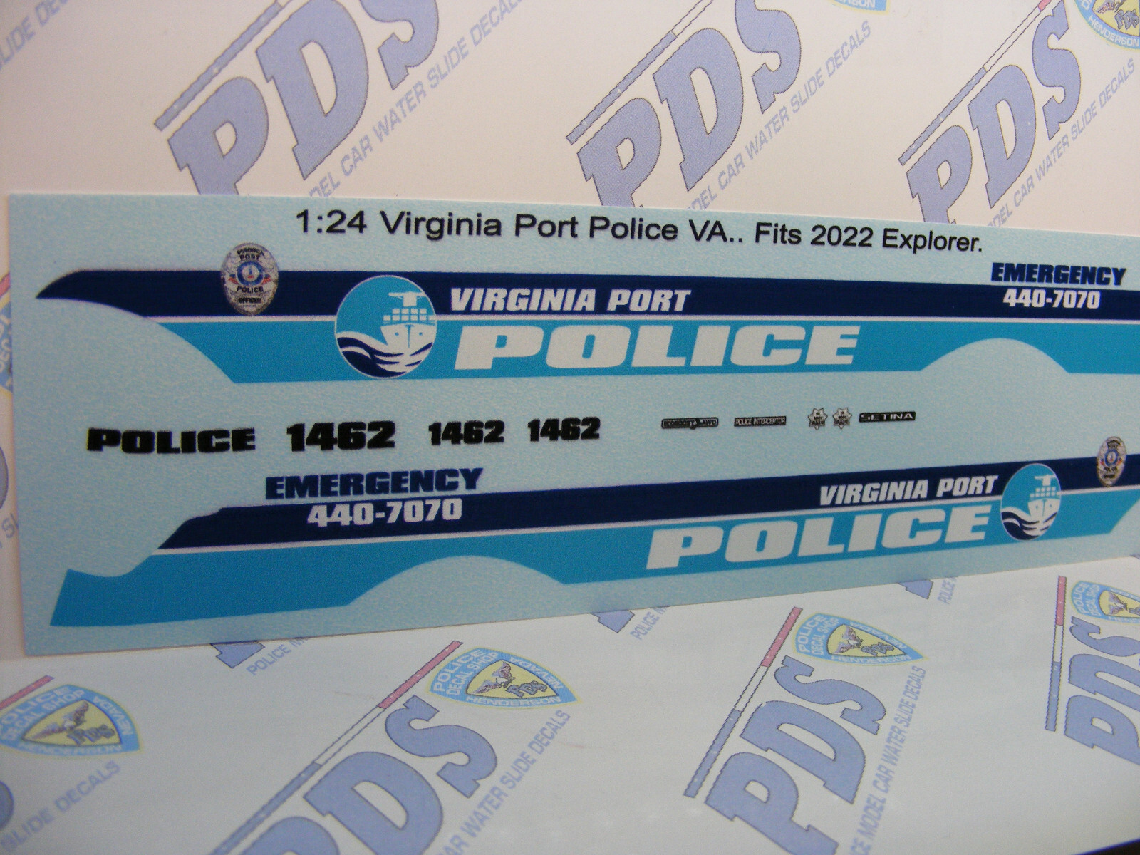 Virginia Port Police 2023 Markings 1/24 Water slide Decal Set Fits '22 ...