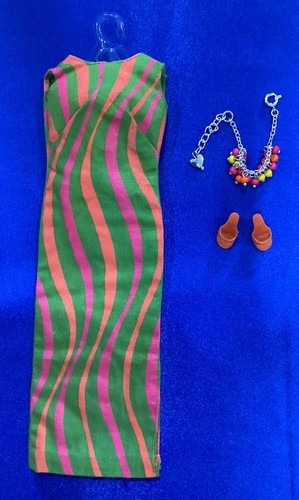 1967 Vintage Barbie Francie Color Magic Dress Fashion Stripes Away ...