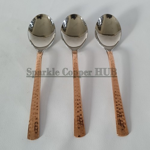 Vintage Pure Copper Stainless Steel Flatware Silverware 27 Piece ...