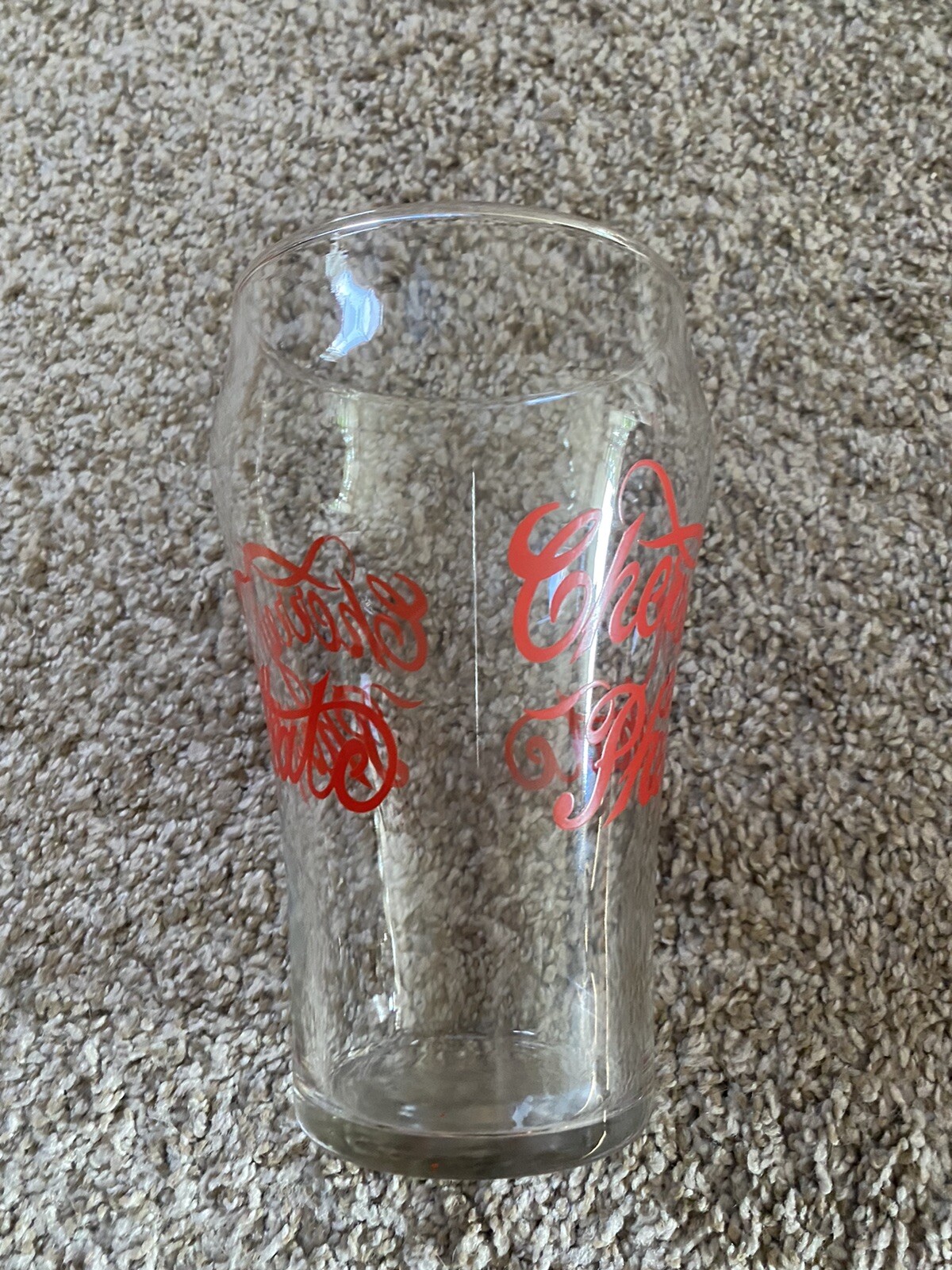 RARE Vintage CHERRY PHOSPHATE Soda Glass/Tumbler Diner Drug Store 28 oz ...