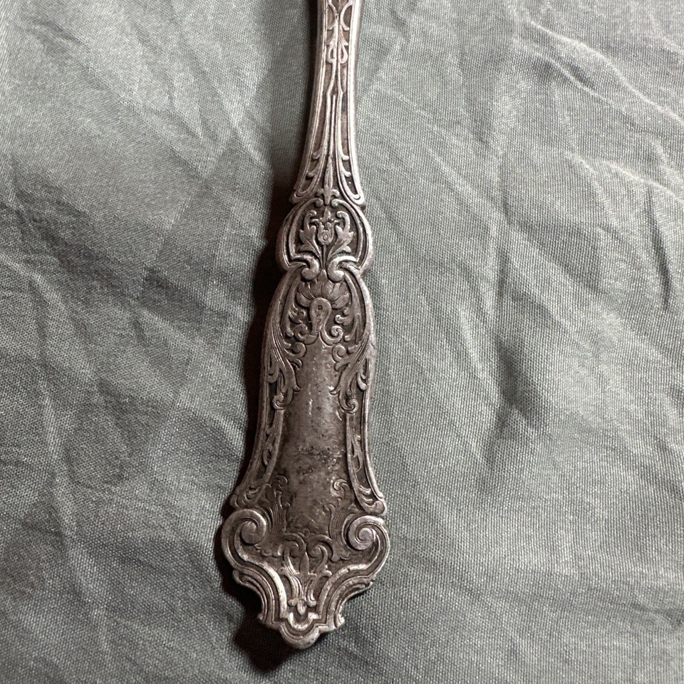Silver Raised Flower Serving Fork Marked 1835 R WALLACE A1 | eBay