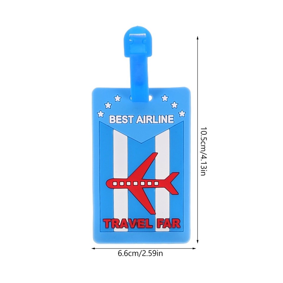 5 Pcs Travel Luggage Tags PVC Suitcase ID Label Creative Baggage Tag ...