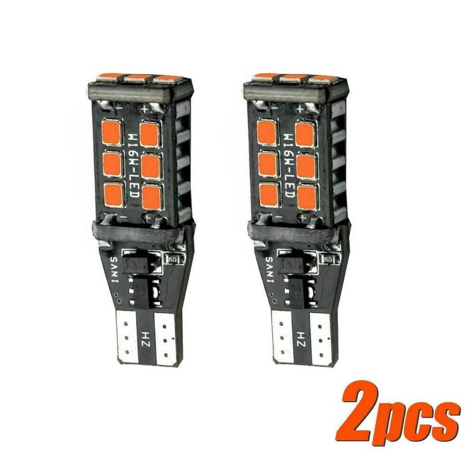 Traffic Safety Red LED Center High Mount Brake Light Bulb 2* T15 921 ...