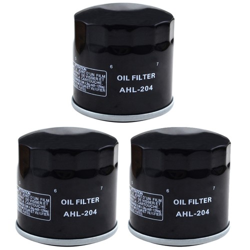 3 Packs Oil Filter 204 for Honda Kawasaki Suzuki Yamaha Harley Street ...