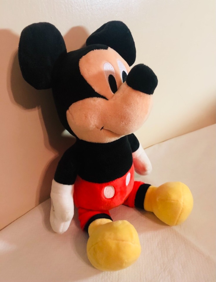 Disney Mickey Mouse Baby Stuffed Plush Toy with Crinkling Ears and ...