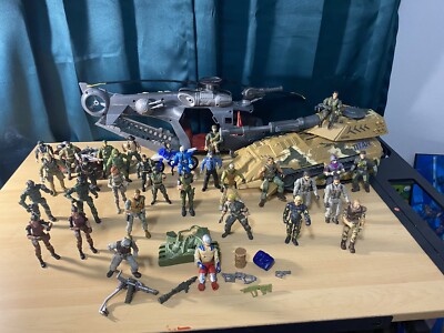 Vtg Lanard The Corps BIG Lot 31 Figures Chopper Titan Tank Wheeler Chap ...