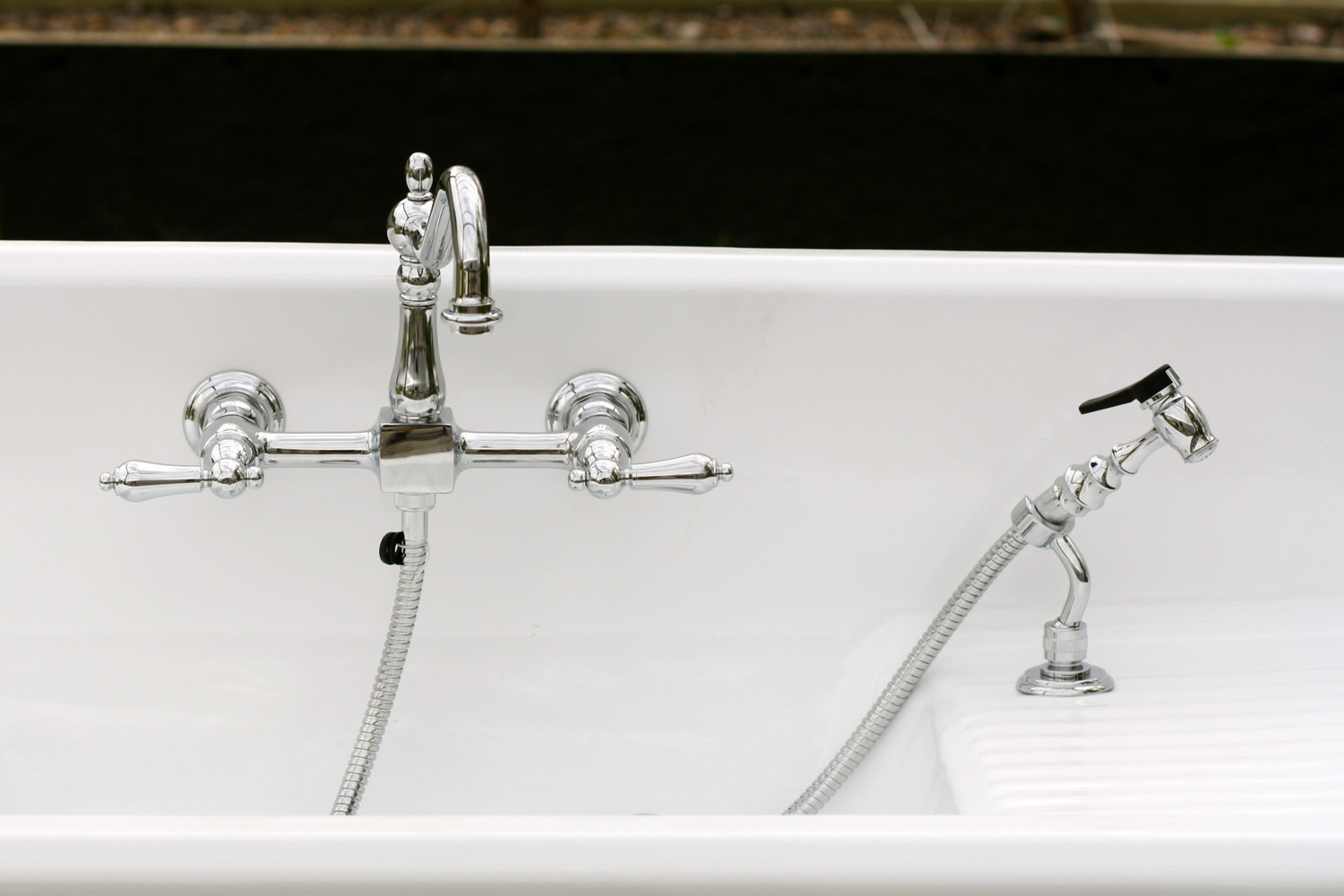 Kingston Brass KS1241ALBS Heritage Double Handle 8-Inch Center Wall ...