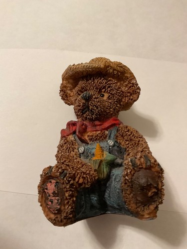 K's collection figurine bear with blue overalls | eBay