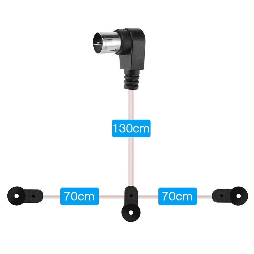2pcs FM Antenna 75 Ohm F Type Male Plug For Home Radio Stereo Receiver ...