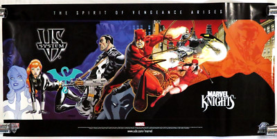 MARVEL KNIGHTS VS SYSTEM CARD GAME PROMO POSTER Daredevil Strange ...