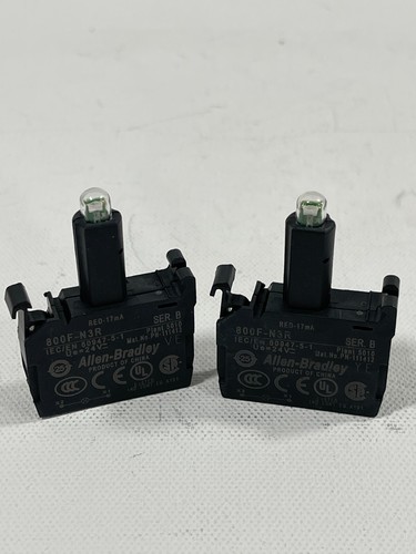 New! Allen Bradley 800F-N3R Ser B Red LED Lamp Module 24VAC/DC (Lot of ...