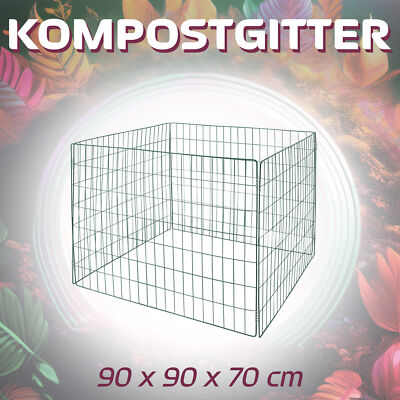 Komposter Metall Metallkomposter Kompostbehälter Garten 90 x 90 x 70 cm ...