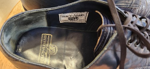 Stacy Adams Men's Madison Lizard Print Biscuit Toe Oxford Shoes, Blue ...