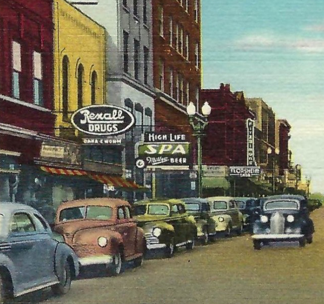 Main St. Fond Du Lac Wisconsin WI Postcard 1932 - Rexall Drugs Kodak ...